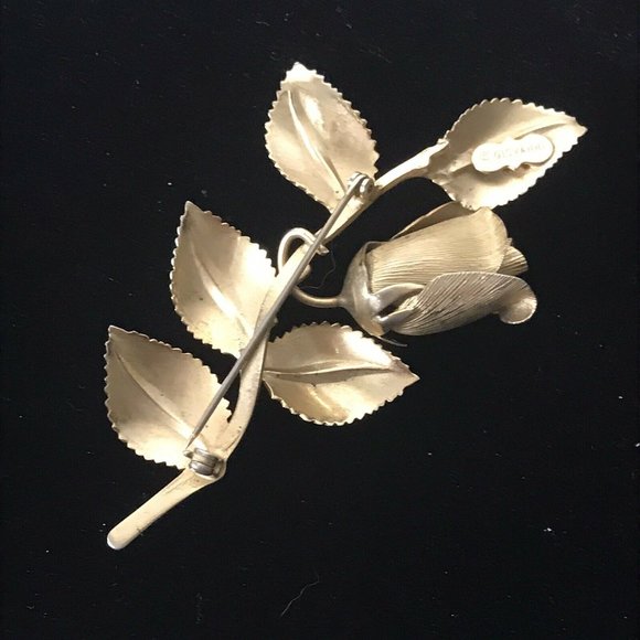 giovanni | Jewelry | Vintage Giovanni Rose 3d Gold Plated Brooch | Poshmark